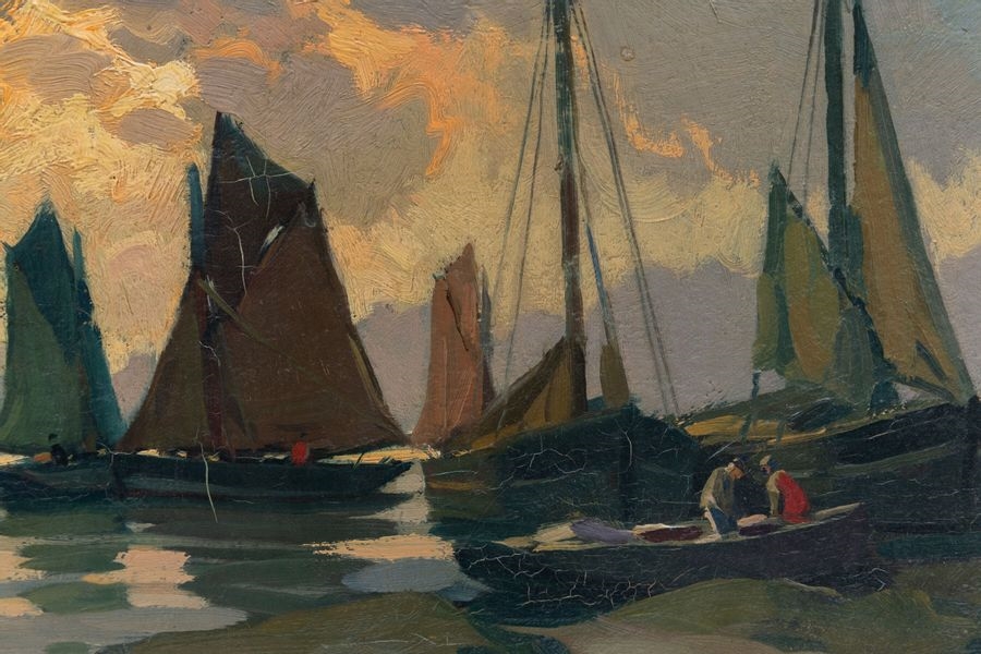 Paul André Jean Eschbach | Normandie, les voiliers, effet du matin ...