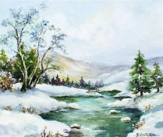 Sister Matilda | Winter River Landscape | MutualArt