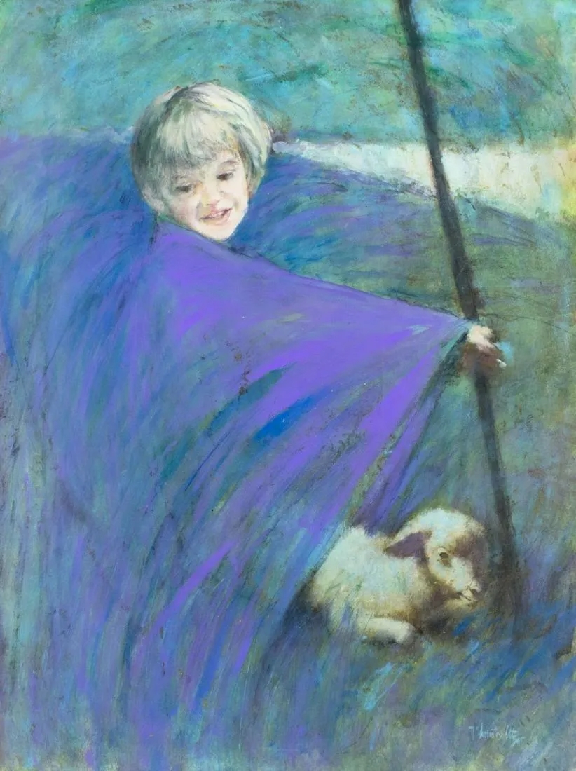 Thornton Utz | Shepherd Boy with Lamb | MutualArt