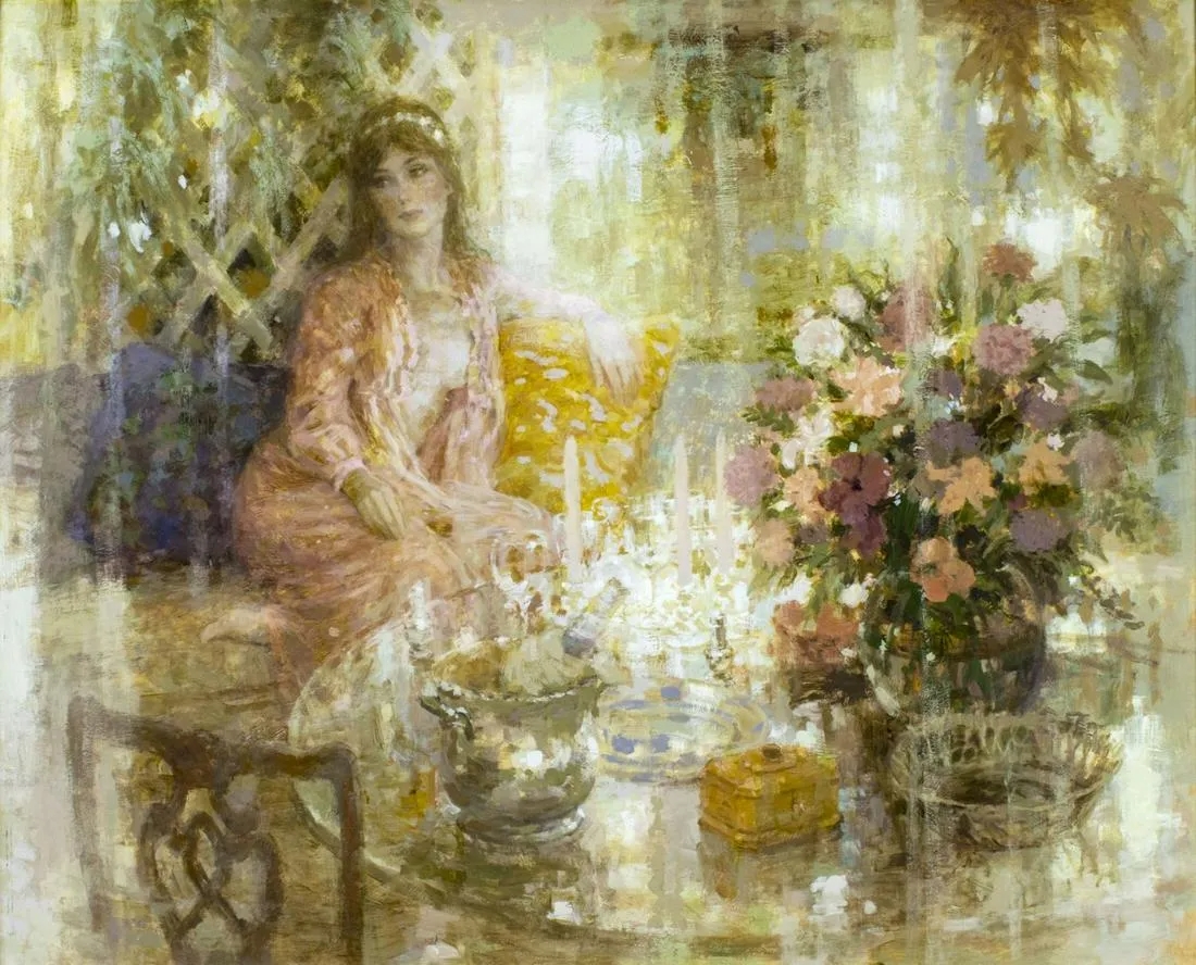 Harrison Rucker | Woman Seated at Table | MutualArt