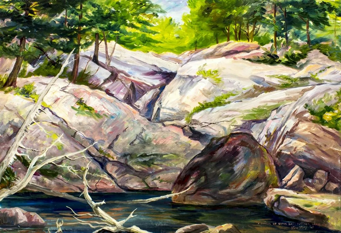 Steve Story | Landscape - Corner of Black Bay, Tupper Lake, NY (1967 ...