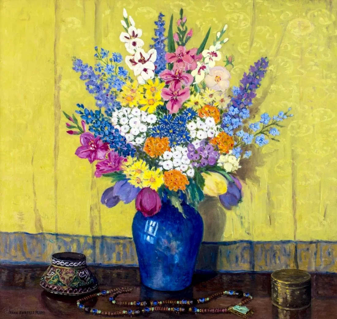 Clara Fairfield Perry | Still Life with Vase of Flowers | MutualArt