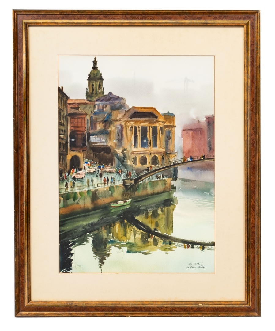 Rafael Ortiz Alfau | Vista de la Ribera y el puente San Antón con ...