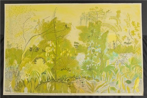 Anthony Gross | Anthony Gross (1905-1984) Louisiana Landscape (Fleming ...