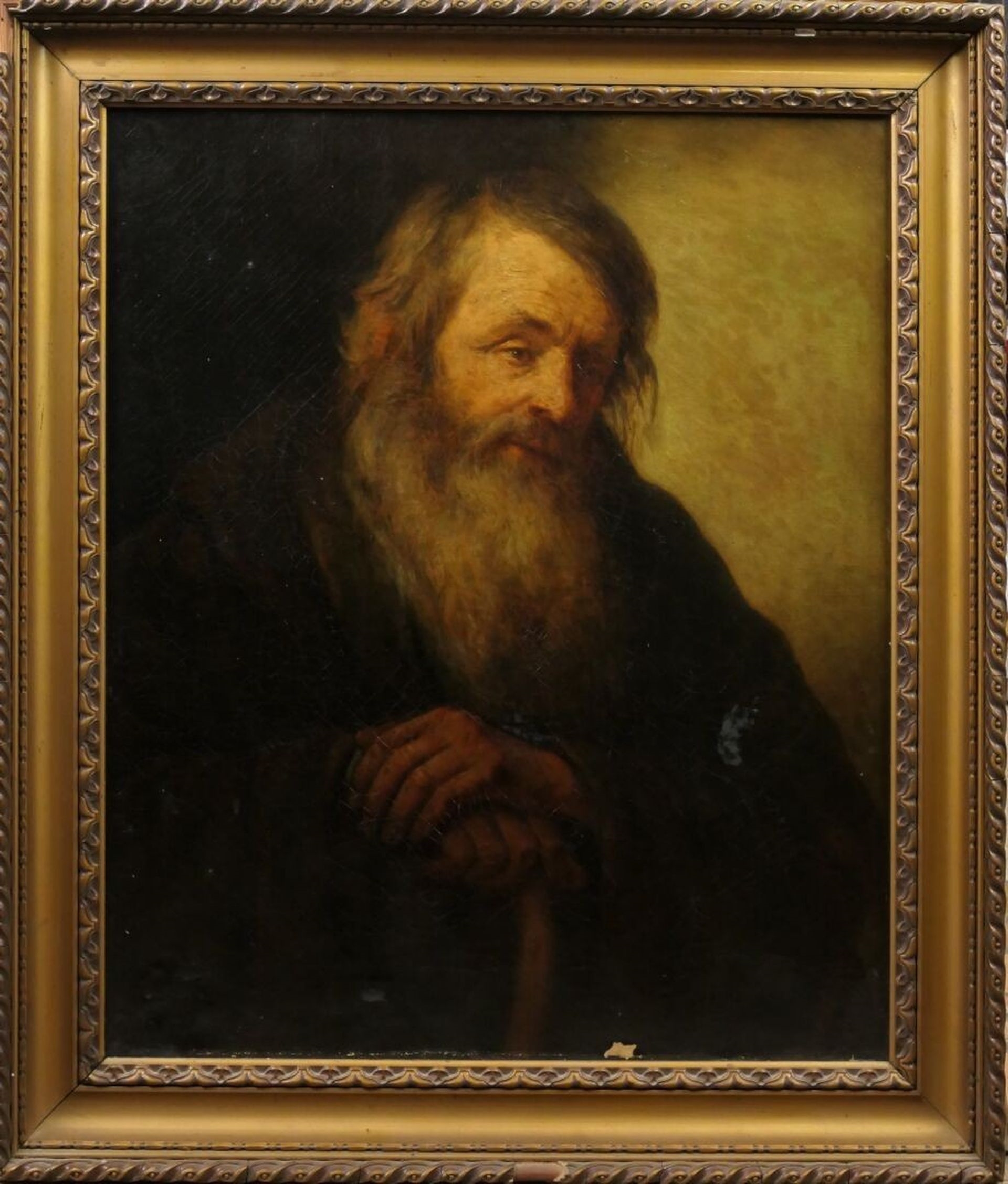 J. Bert | Portrait de berger ou homme barbu à la canne | MutualArt