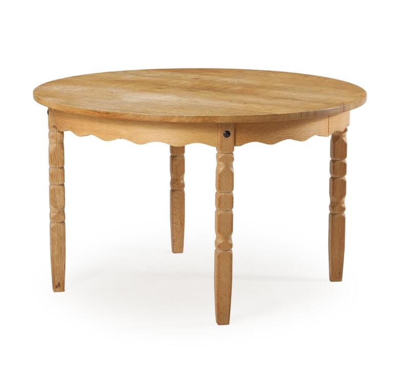 Henning Kjaernulf | A circular solid oak dining table with extension ...