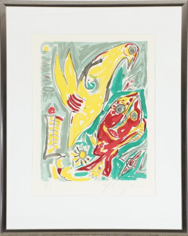 Carl-Henning Pedersen | The Nightingale (1985) | MutualArt