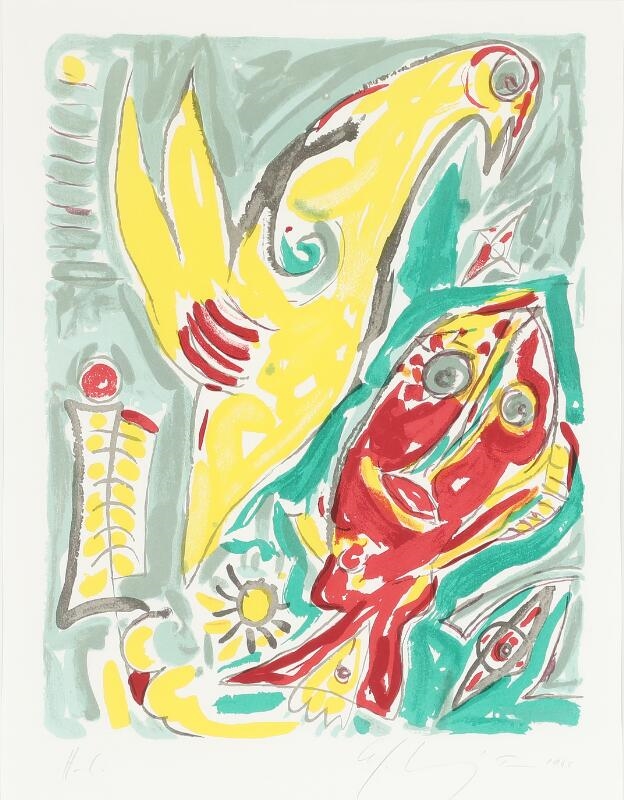 Carl-Henning Pedersen | The Nightingale (1985) | MutualArt