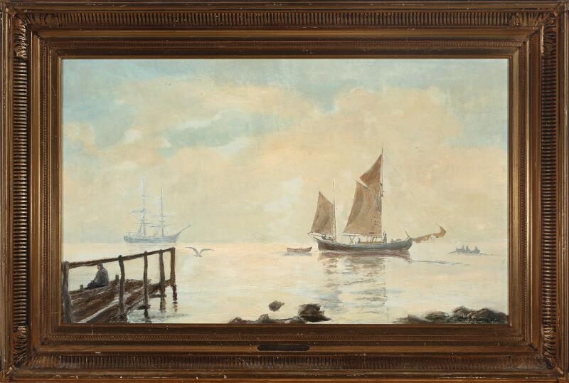 Christian Benjamin Olsen | Seascape with ships | MutualArt