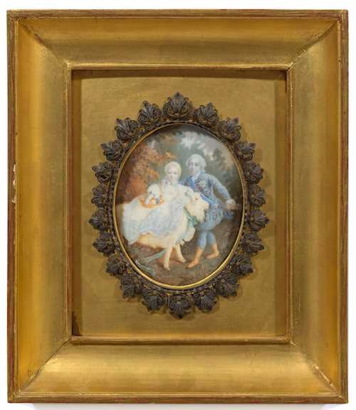 Francois-Hubert Drouais | Miniature portrait of Charles X and Marie ...