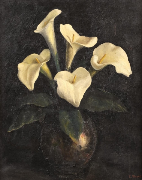 Spanish School, 20th Century | Florero de calas | MutualArt
