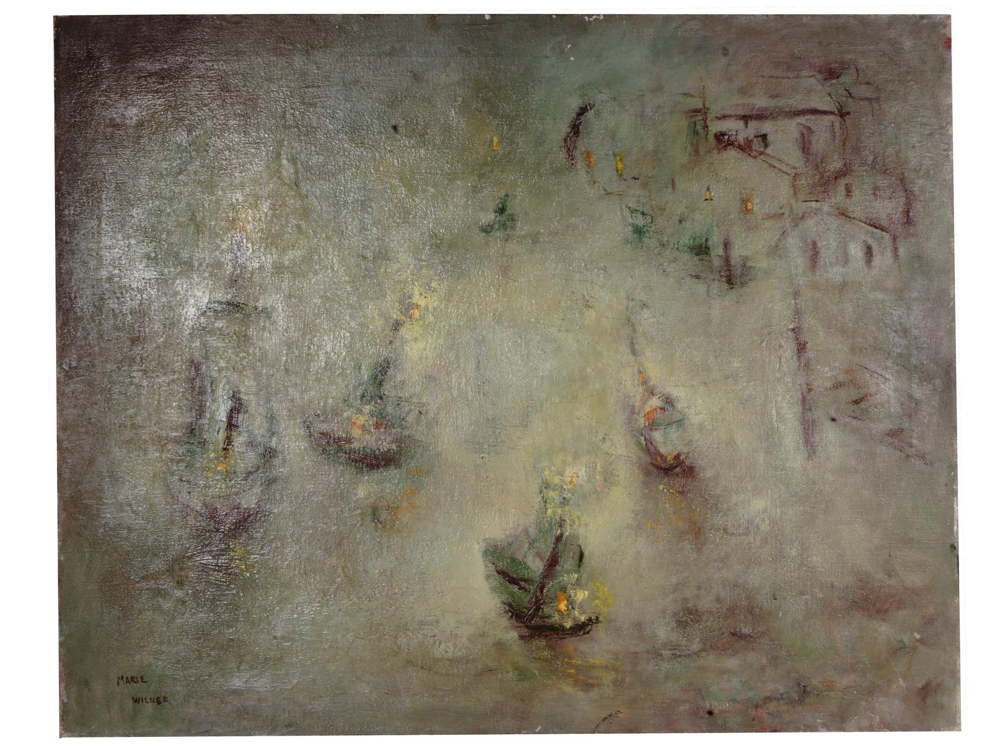 Marie Wilner | Figurative composition with boats | MutualArt