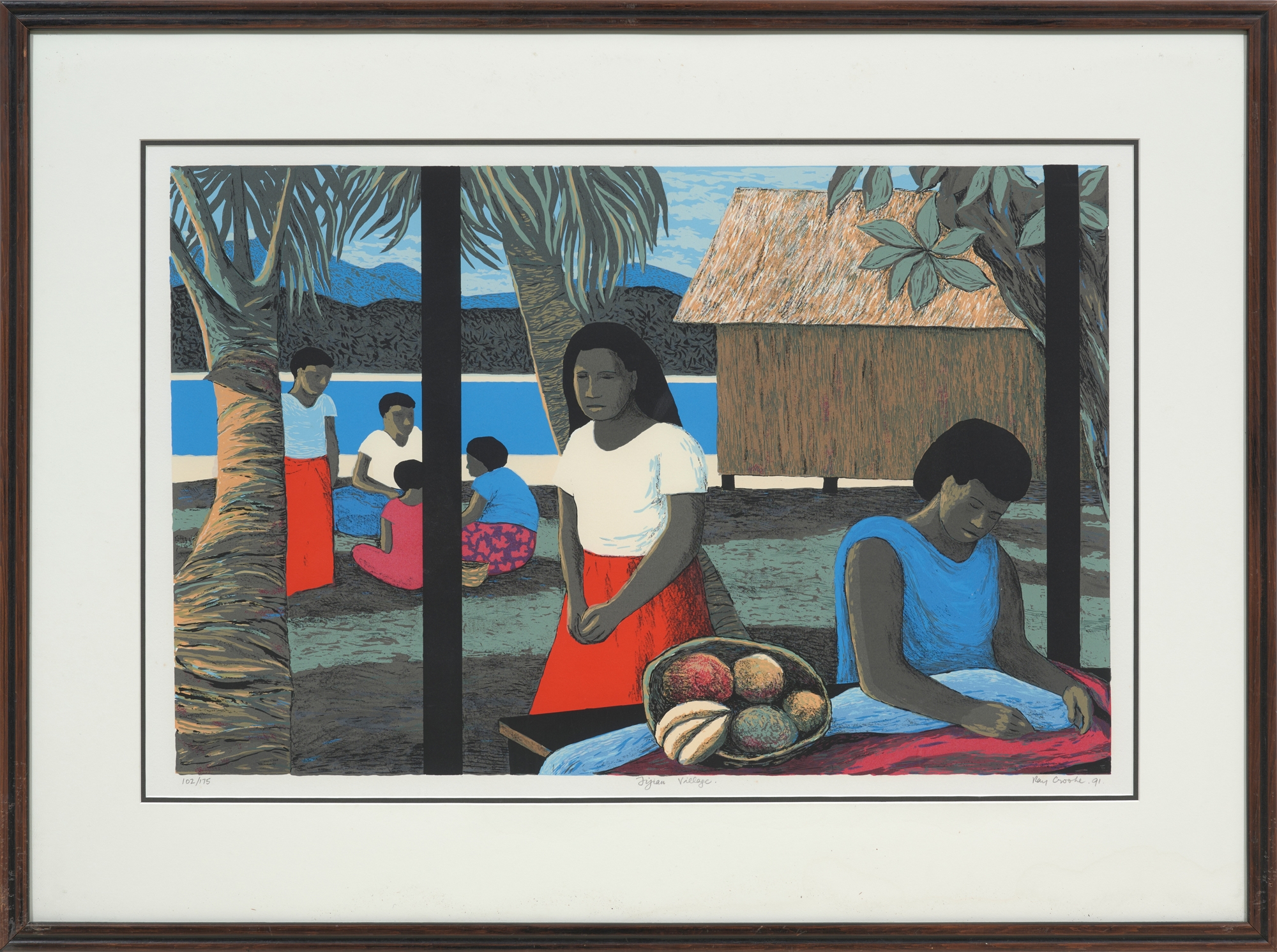 Ray Crooke | Fijian Village (1991) | MutualArt
