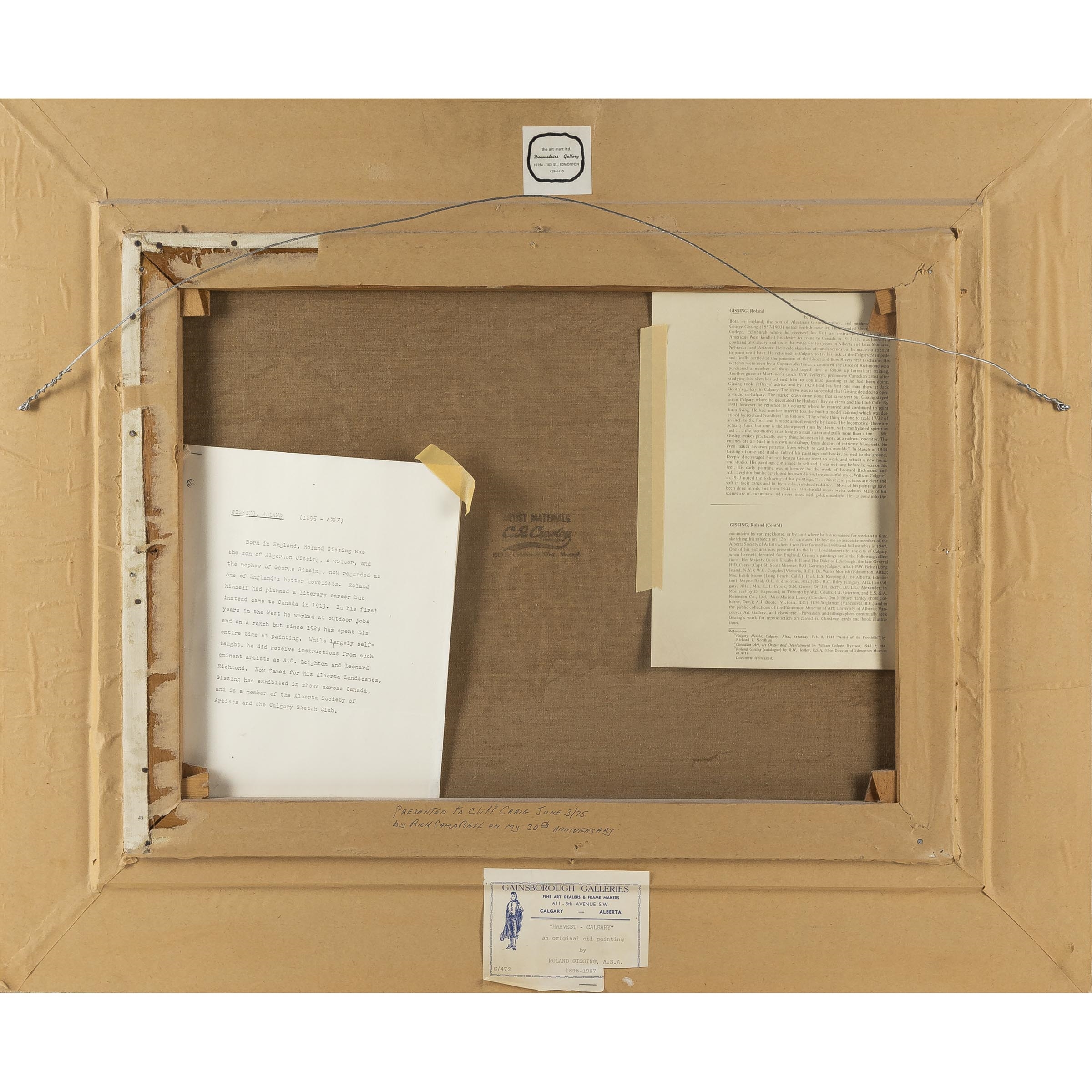 Roland Gissing | HARVEST- CALGARY | MutualArt