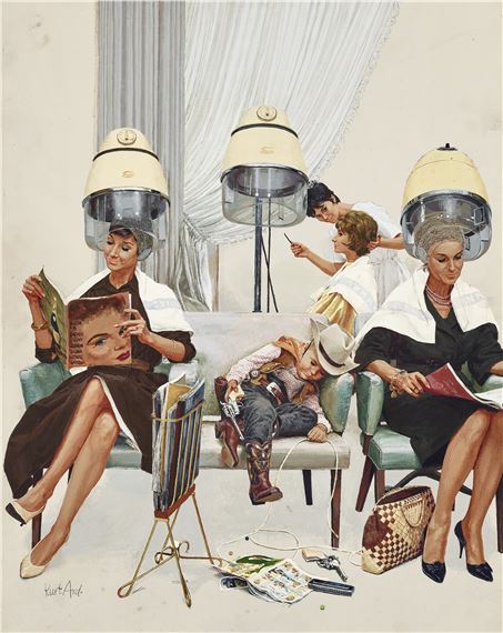 Kurt Ard | Cowboy Asleep in Beauty Salon (1960 - 1961) | MutualArt