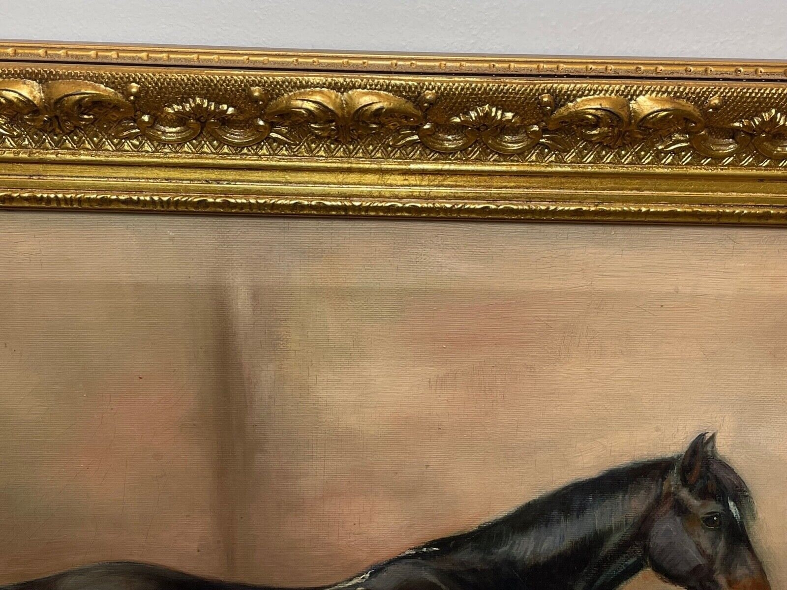 Alice Burton | BLACK BAY HUNTER HORSE OIL PAINTING (Early 20th Century ...
