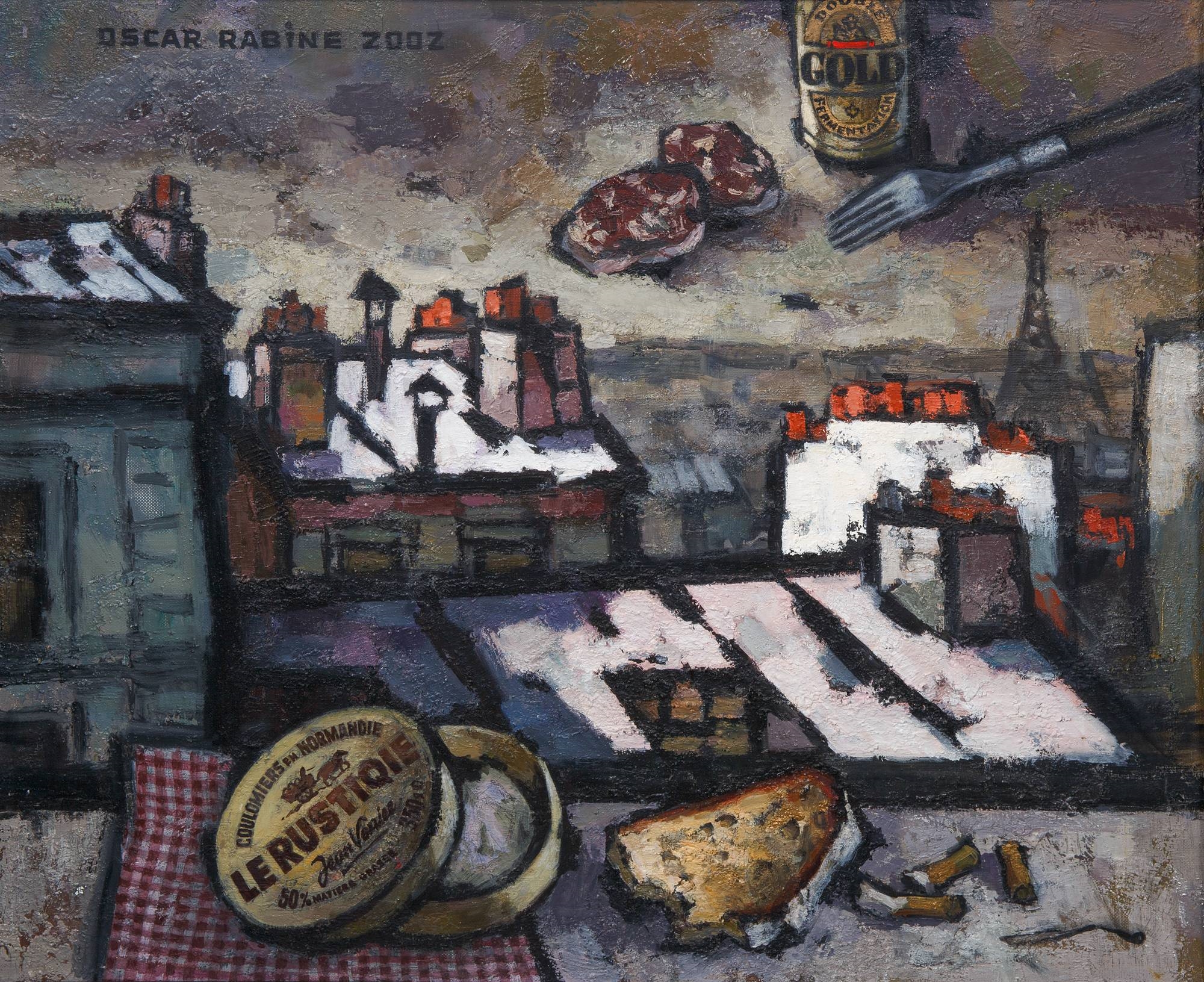 Oskar Rabin | Paris Roof and Le Rustique Cheese (2002) | MutualArt