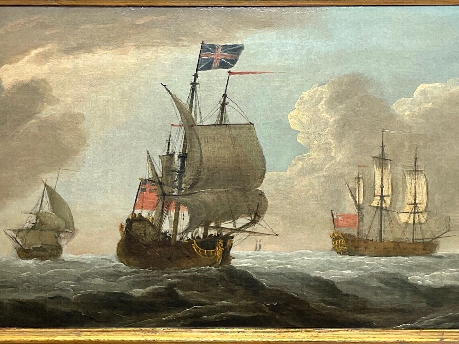 British School, 18th Century | ROYAL NAVY SQUADRON SAILING IN BREEZE ...
