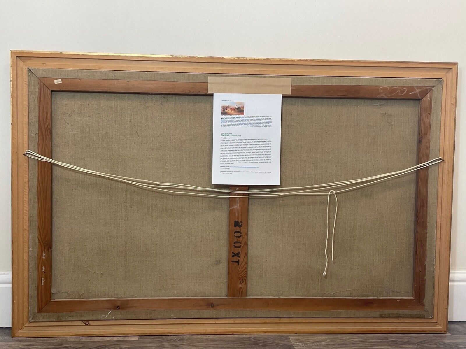 Edith Alice Simkins | WW1 FRENCH CAVALRY BATTLE OIL PAINTING | MutualArt