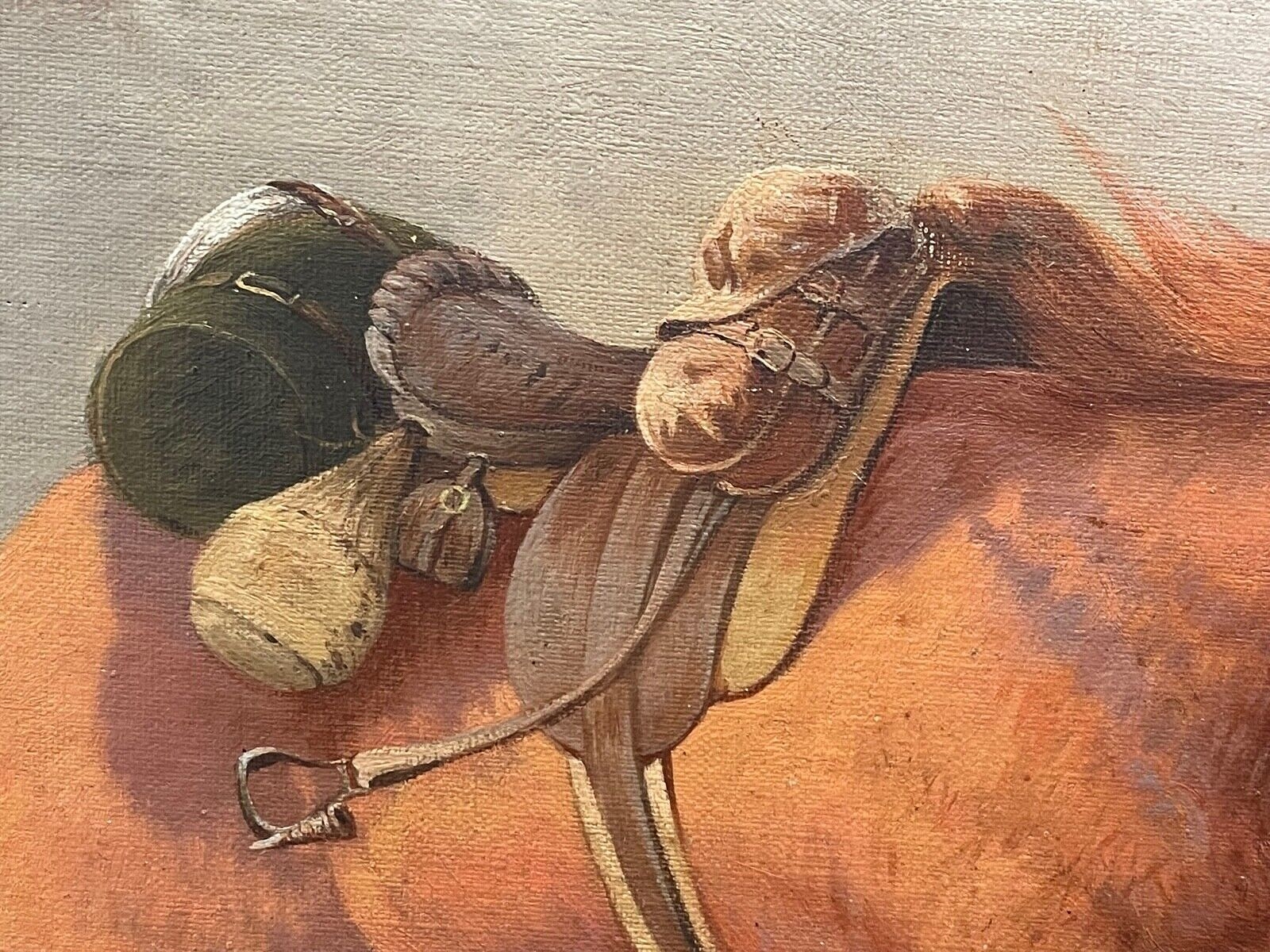 Edith Alice Simkins | WW1 FRENCH CAVALRY BATTLE OIL PAINTING | MutualArt