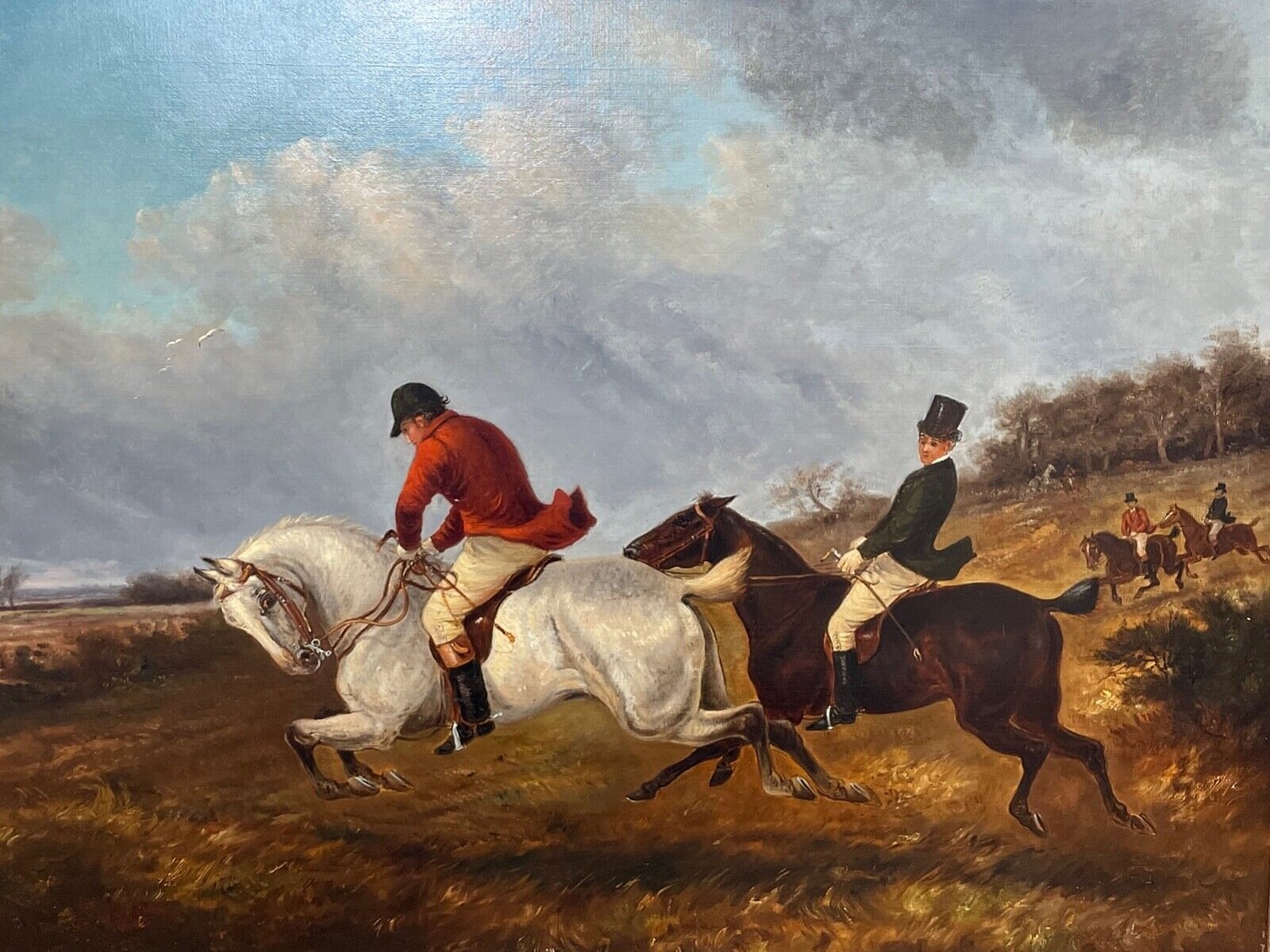 Thomas Smythe | HUNTING CHARGING SCENE OIL PAINTING | MutualArt