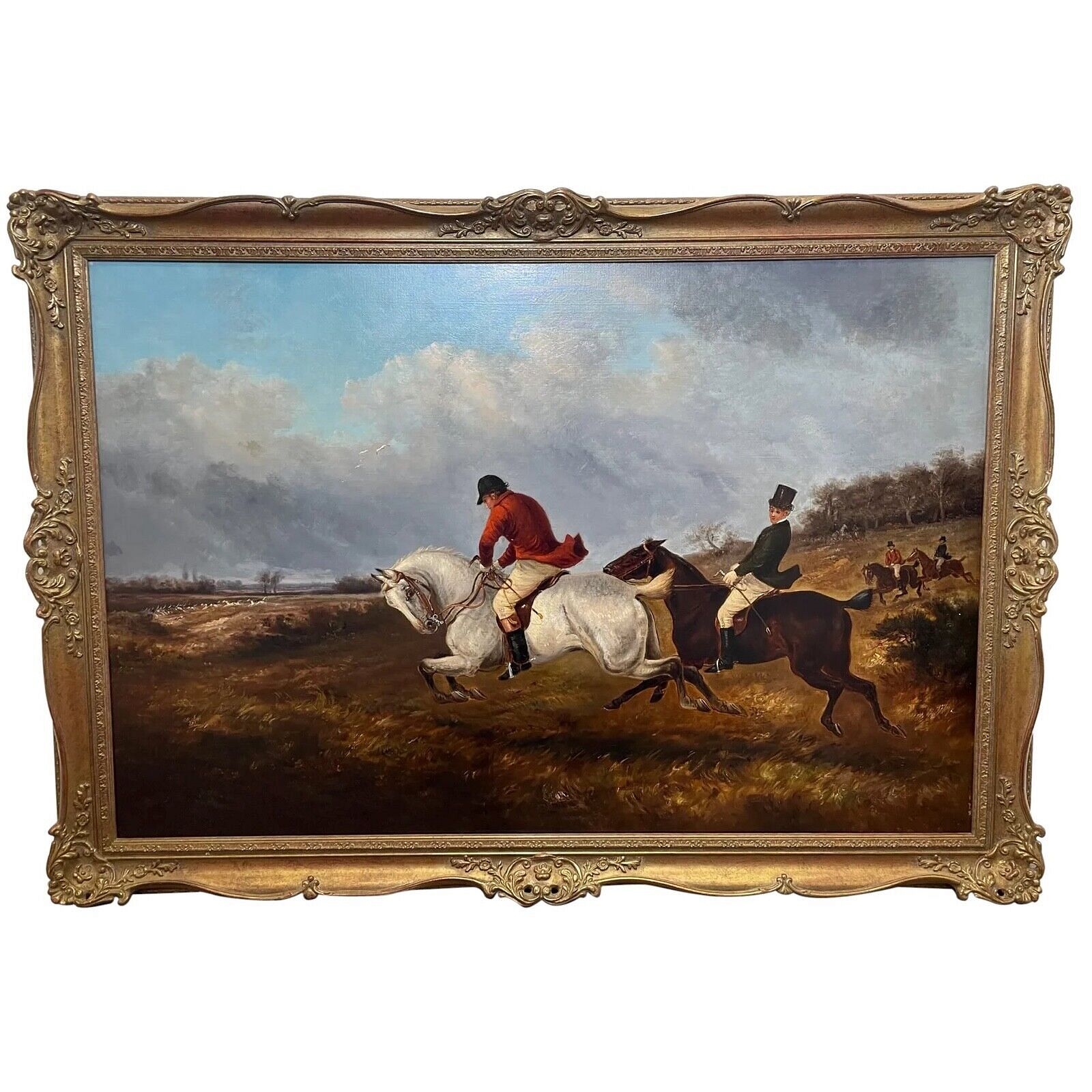 Thomas Smythe | HUNTING CHARGING SCENE OIL PAINTING | MutualArt