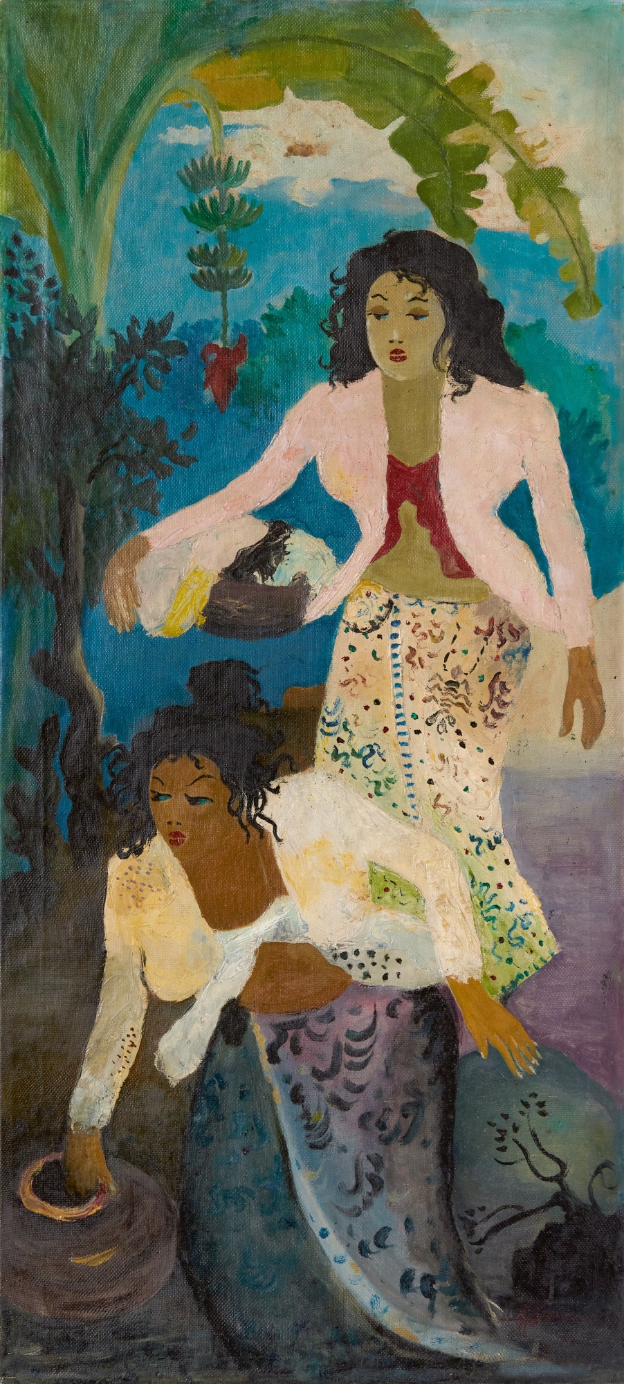 Hendra Gunawan | Two women after washing | MutualArt