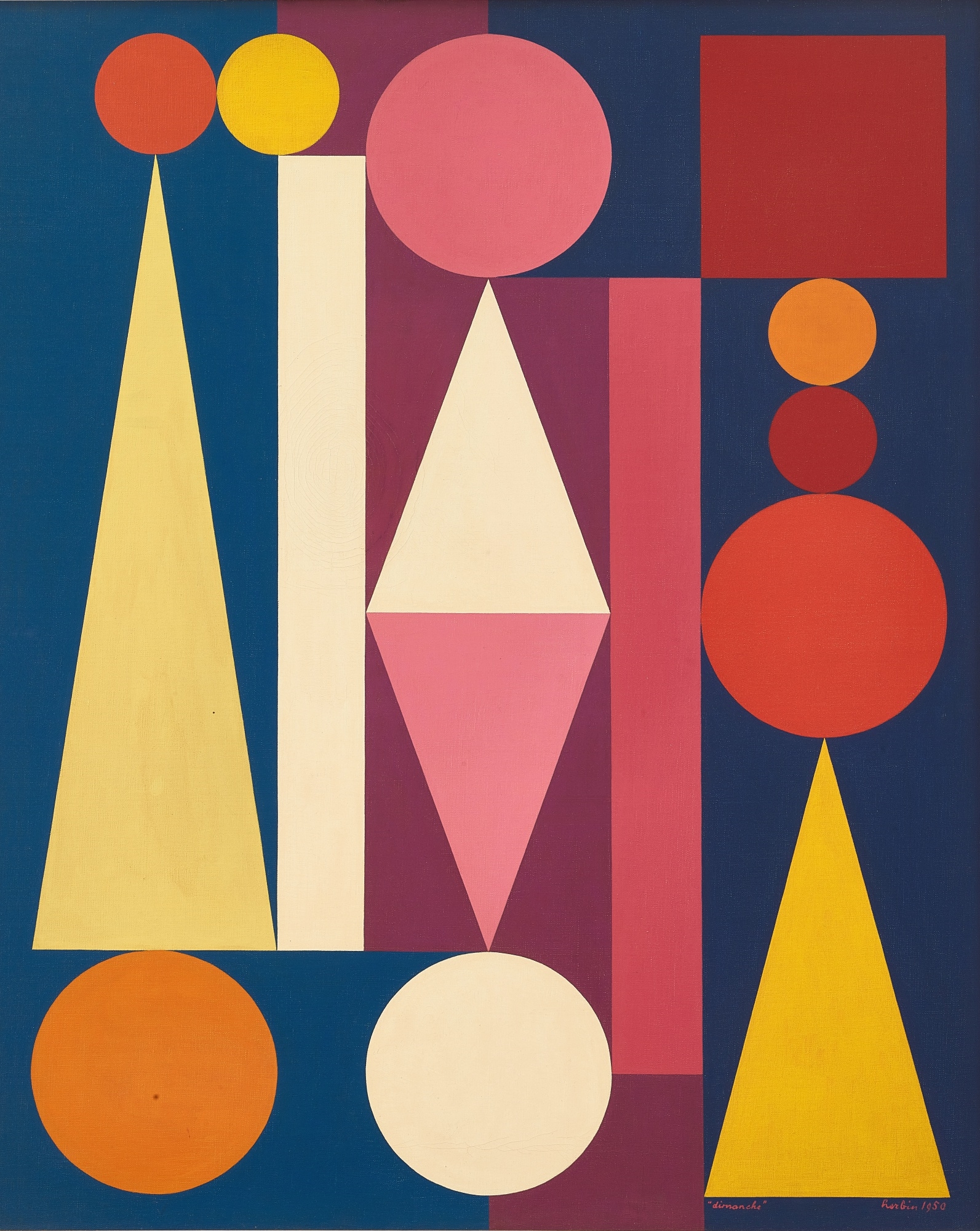 Auguste Herbin | DIMANCHE I (1950) | MutualArt