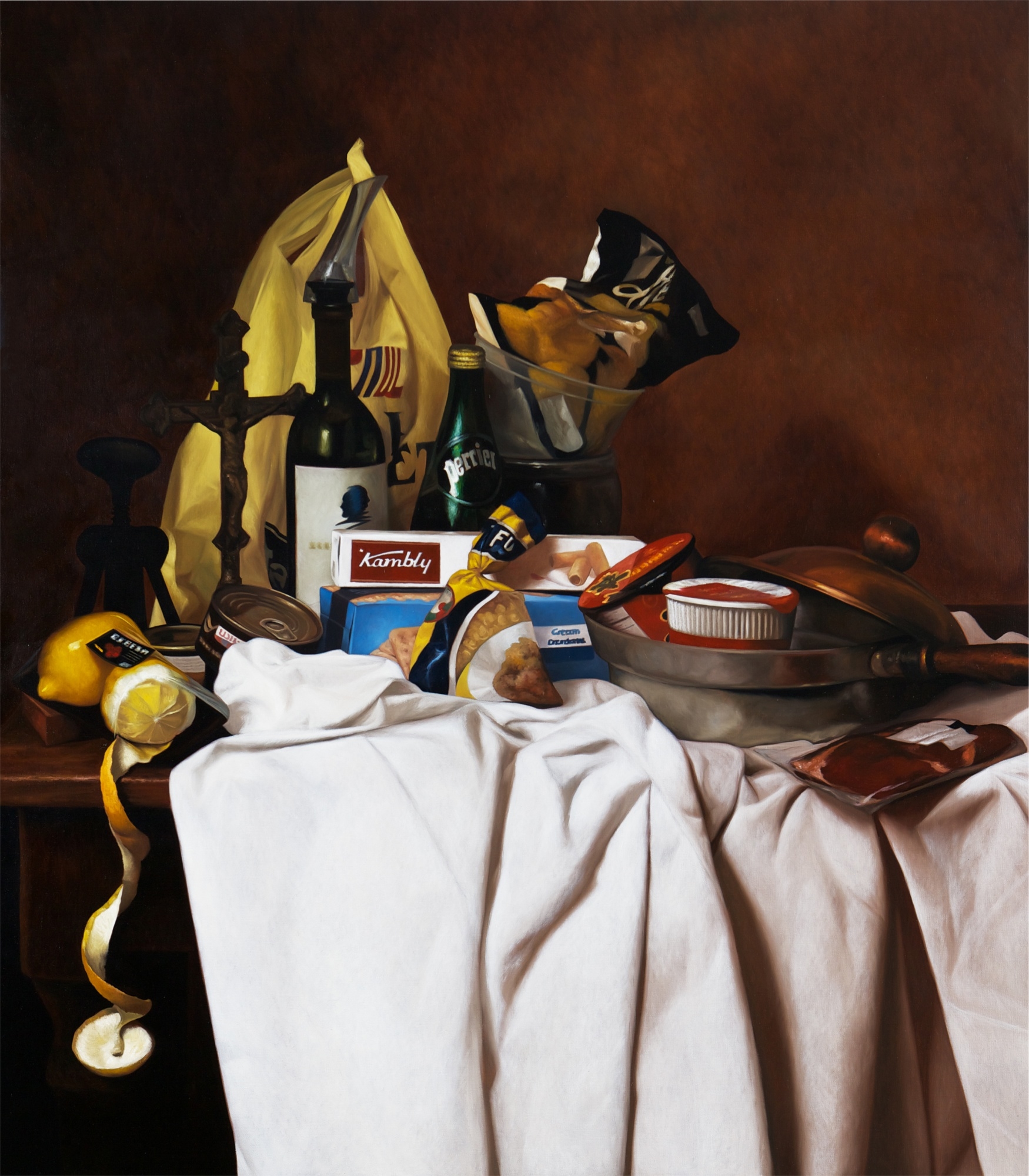 Natee Utarit | Still Life with Grocery Food and Opus One (2013) | MutualArt