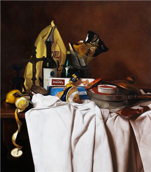 Natee Utarit | Still Life with Grocery Food and Opus One (2013) | MutualArt