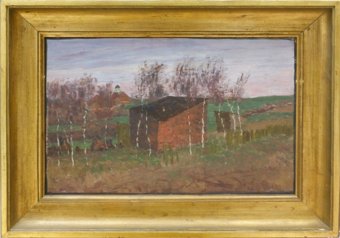 Fritz Overbeck | Overbecks Atelier mit Sandkuhle und Kirche | MutualArt