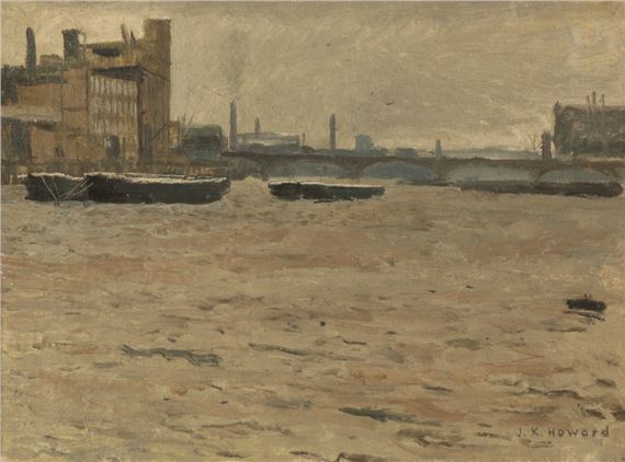 Ken Howard | A view of the Thames | MutualArt