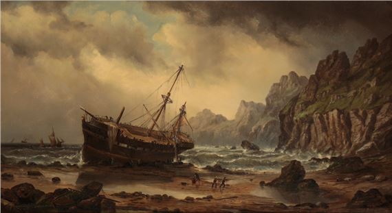 Millson Hunt | Shipwreck scene (1883) | MutualArt