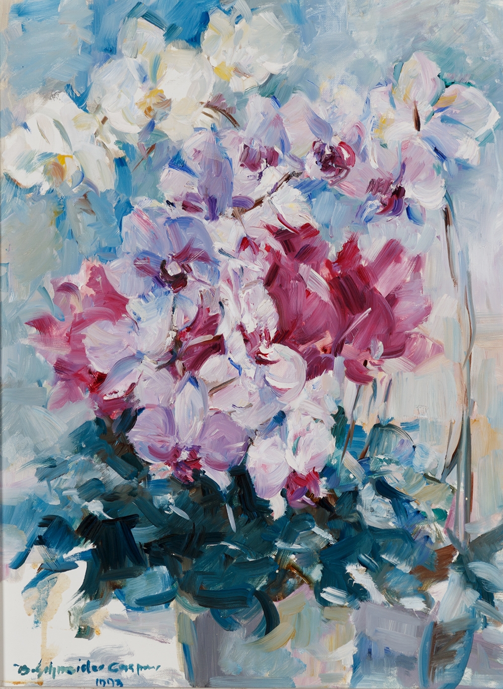 Brigitte Schneider | Stilleben mit Blumen. (1993) | MutualArt