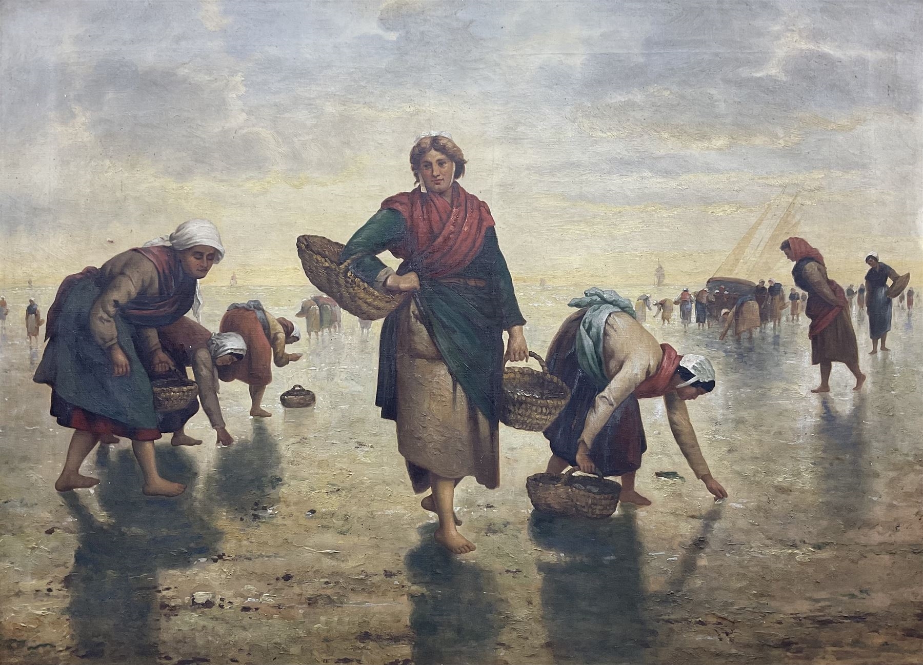 French School, 19th Century | Breton Cockle Pickers | MutualArt