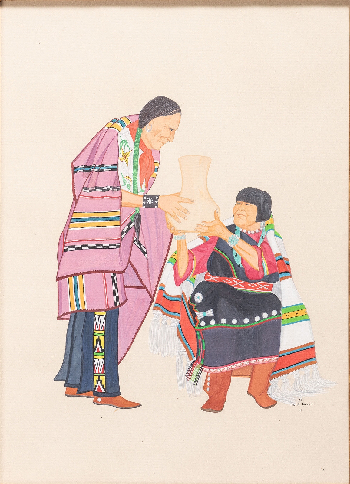 Gilbert Atencio | Portrait of Maria and Julian (1946) | MutualArt