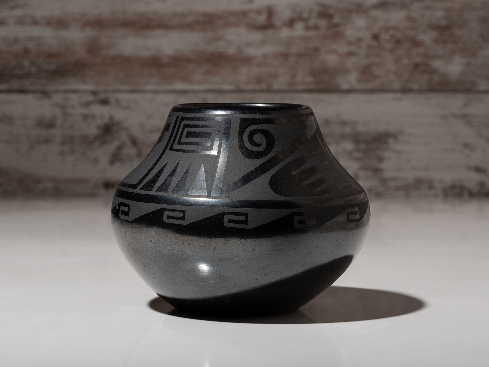 Maria Martinez Pottery Black On Black