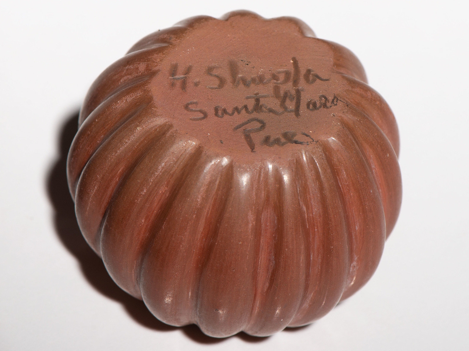 Helen Shupla | Miniature Redware Pottery Melon Jars | MutualArt