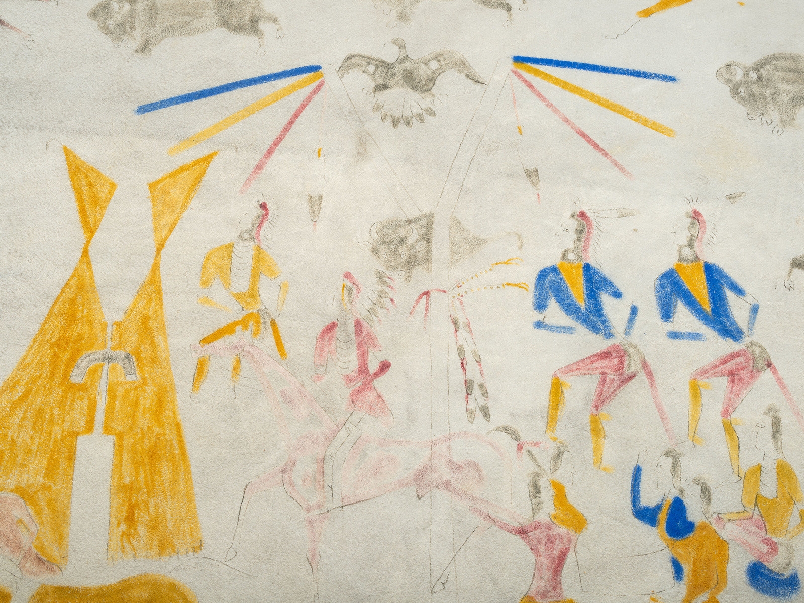Cadzi Cody | Painted Elk Hide | MutualArt