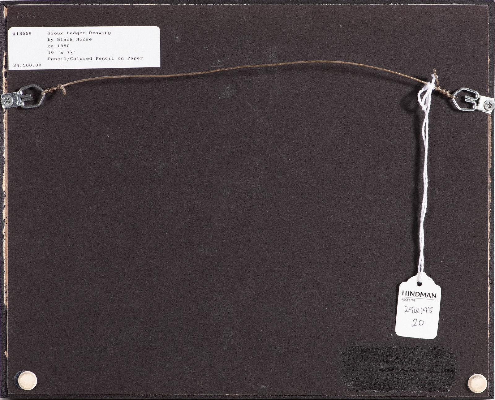 Catherine Black Horse | Ledger Drawing | MutualArt