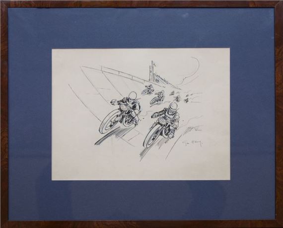 Géo‏ Ham | Les motos sur l’anneau de Montlhéry | MutualArt