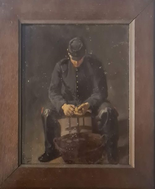 Ferdinand Bassot | Seated soldier | MutualArt