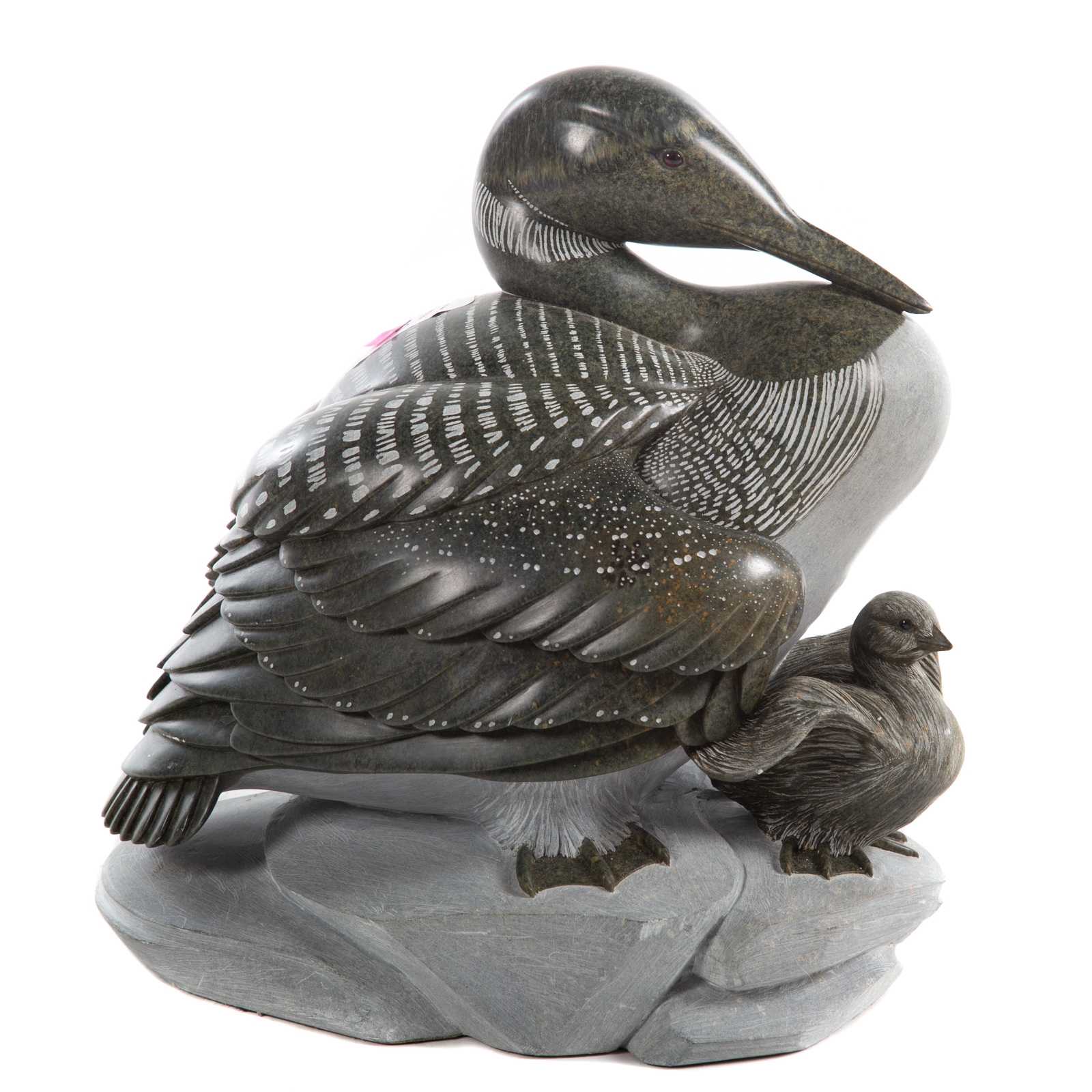 Michael Lord | Seated Loon with Chick | MutualArt