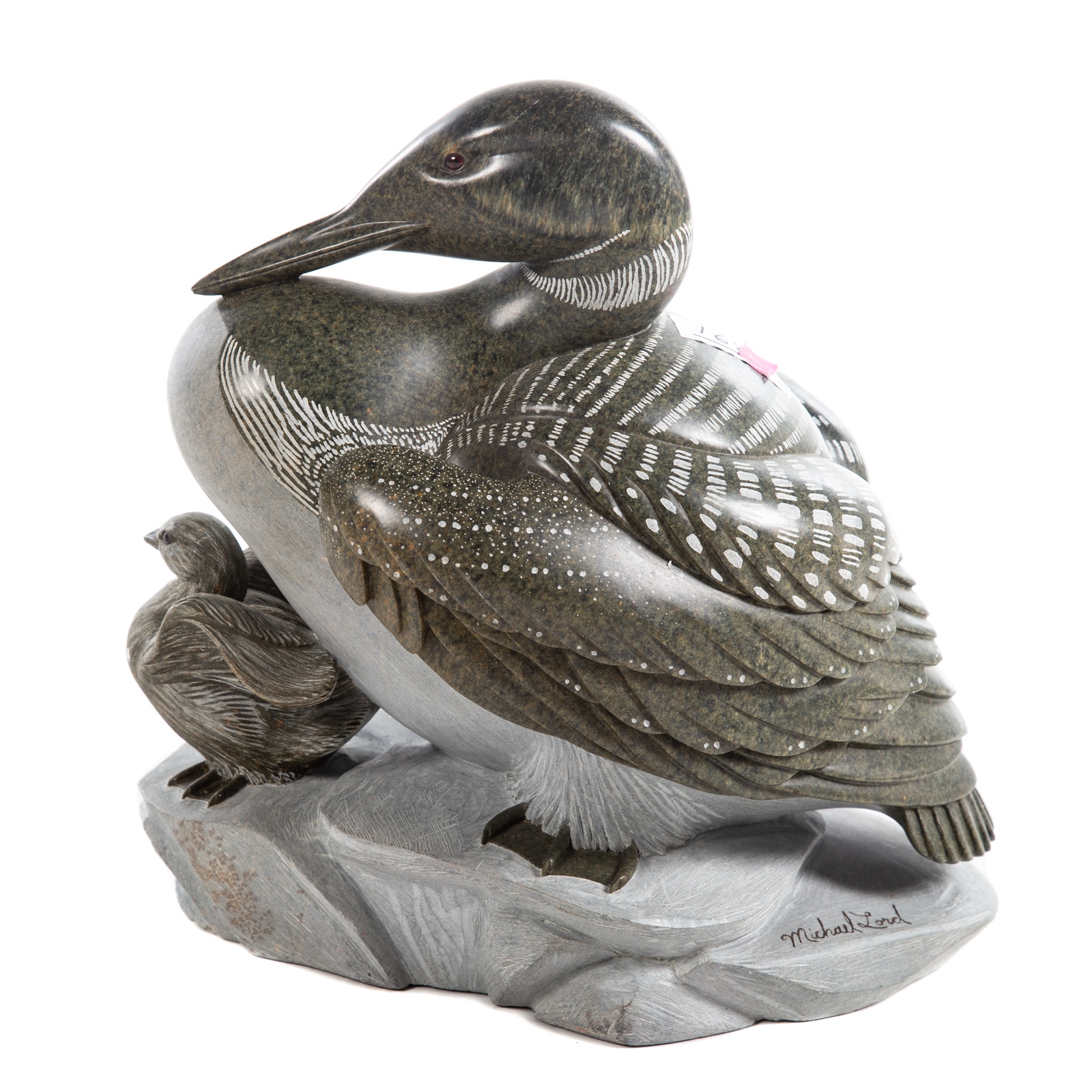 Michael Lord | Seated Loon with Chick | MutualArt
