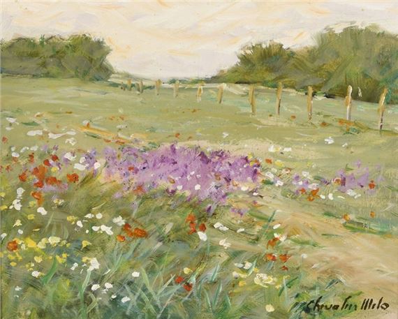 Emile Louis Auguste Chevalier-Milo | Meadow in bloom | MutualArt