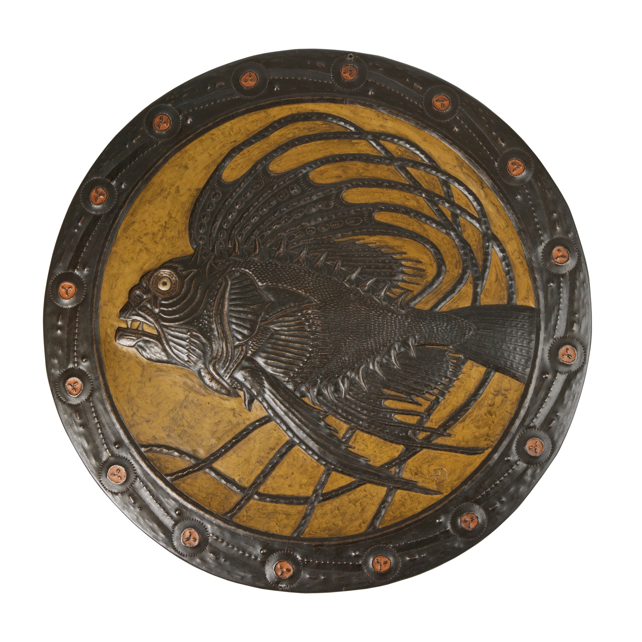 Alfred-Louis-Achille Daguet | FISH ROUNDEL PLAQUE, CIRCA 1900 | MutualArt