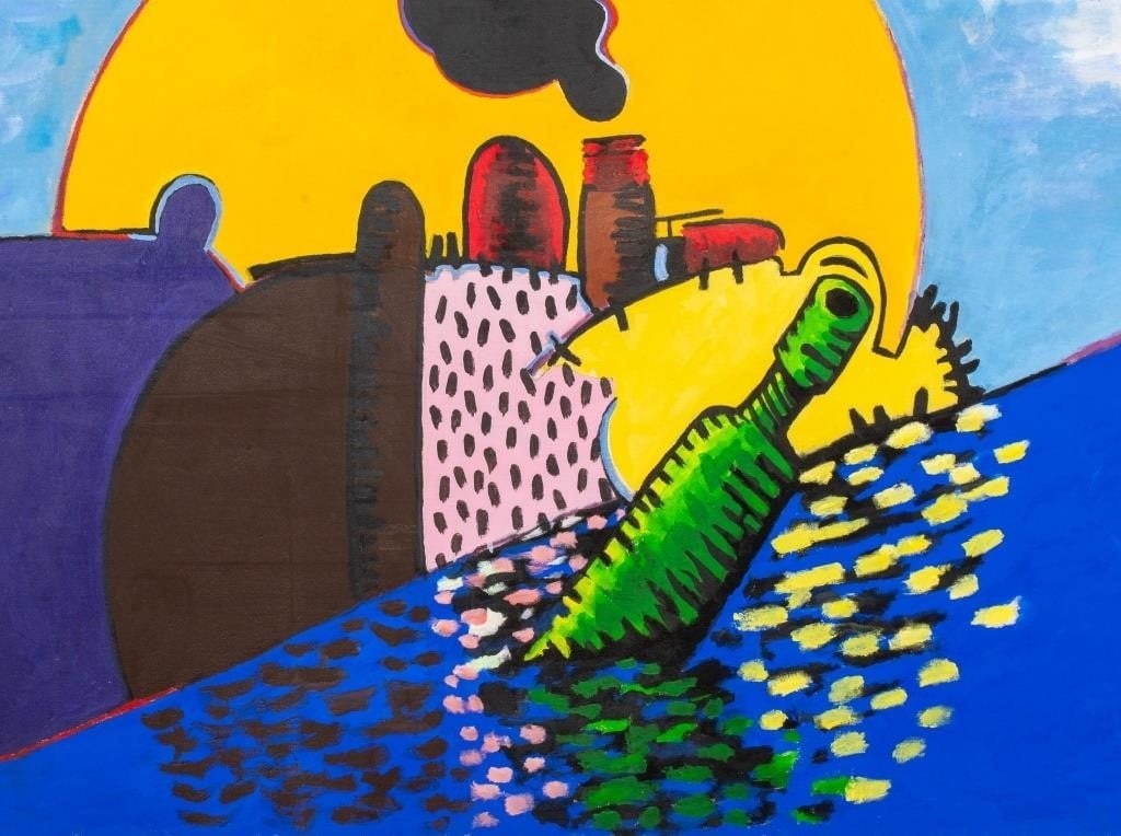 Dominic Capobianco | Domenick Capobianco Large Abstract Oil on Canvas ...