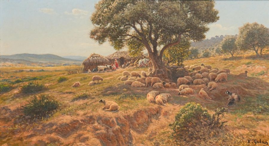 Antoine Gadan | Herd and shepherds in Kabylia | MutualArt