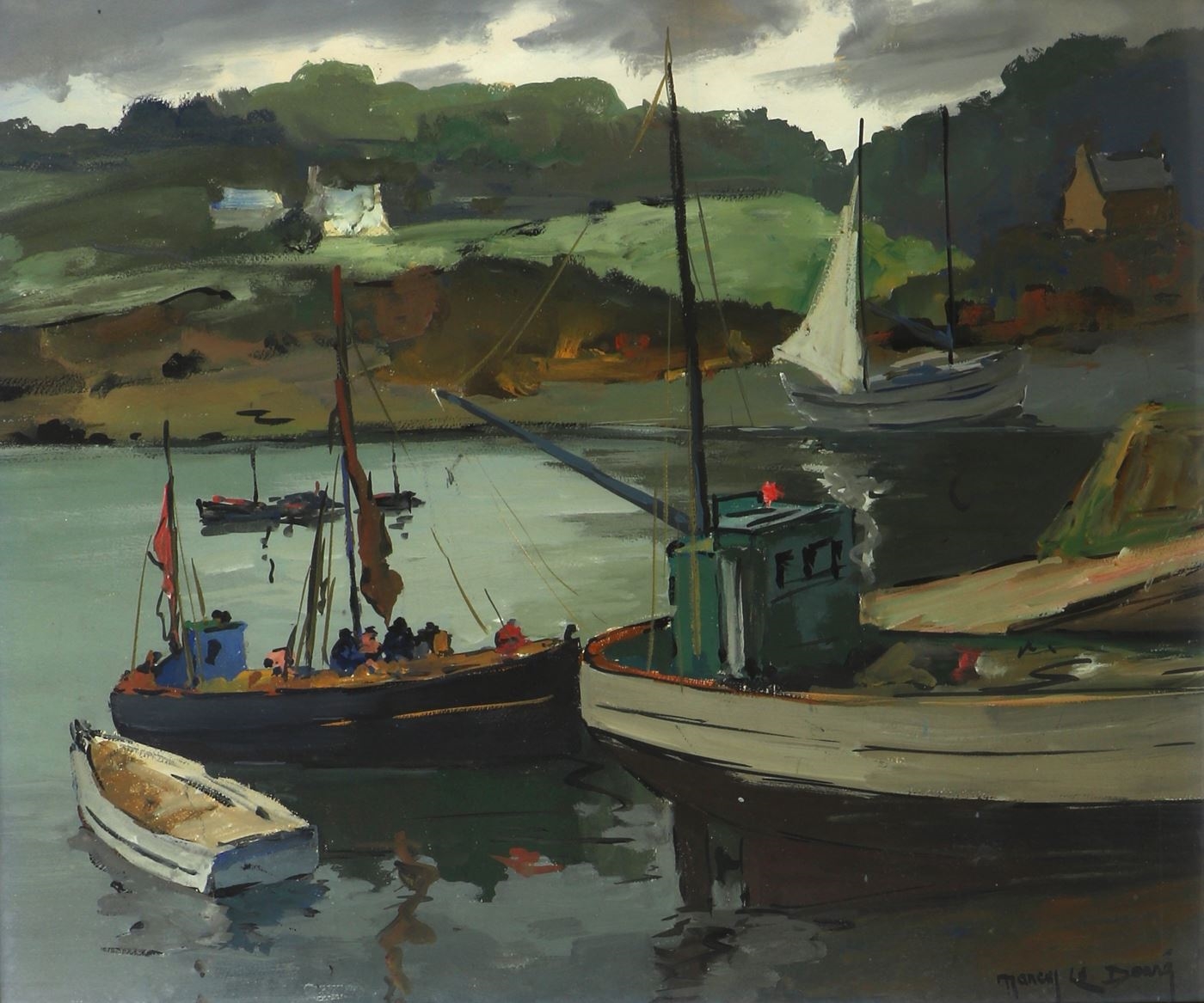 Marcel Le Doare | Petit port de pêche en Finistère | MutualArt