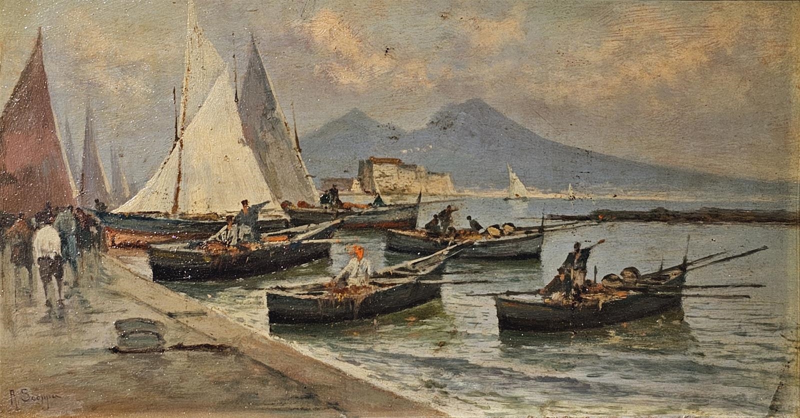 Radames Scoppa | Pescatori nel Golfo di Napoli | MutualArt